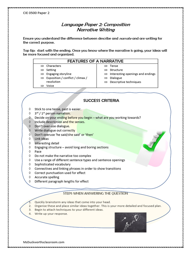 Narrative Writing Guide Sheet Pupil | PDF | Syntax | Language Mechanics