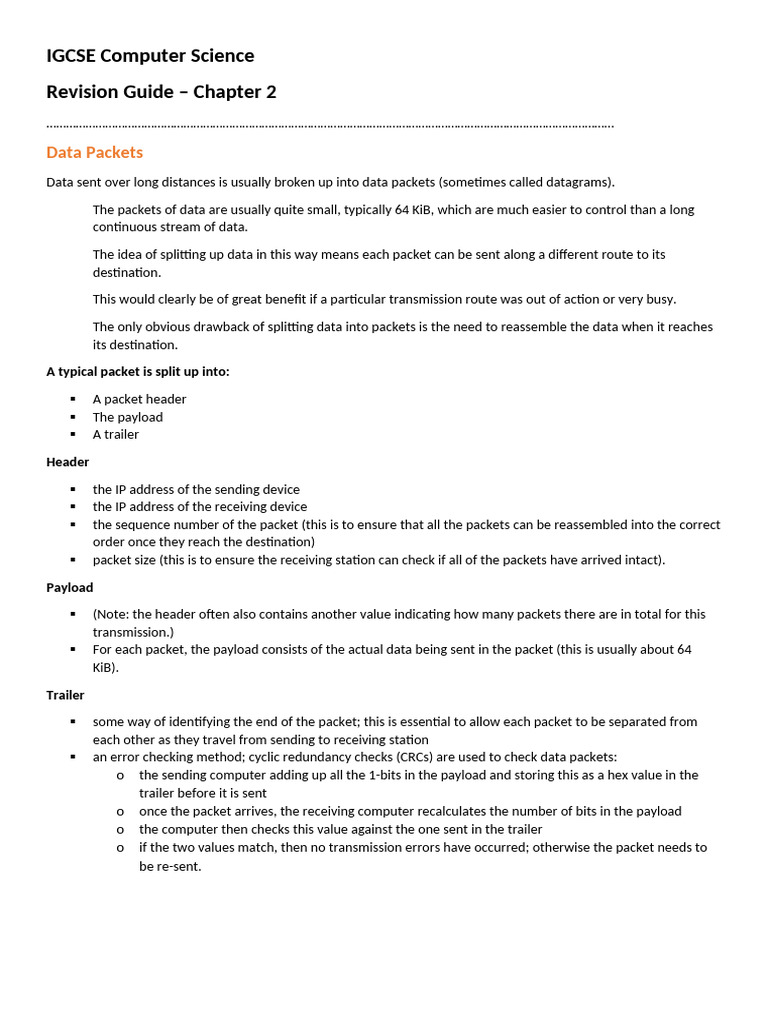 GCSE Revison Guide - Chapter 2 | PDF | Transport Layer Security ...