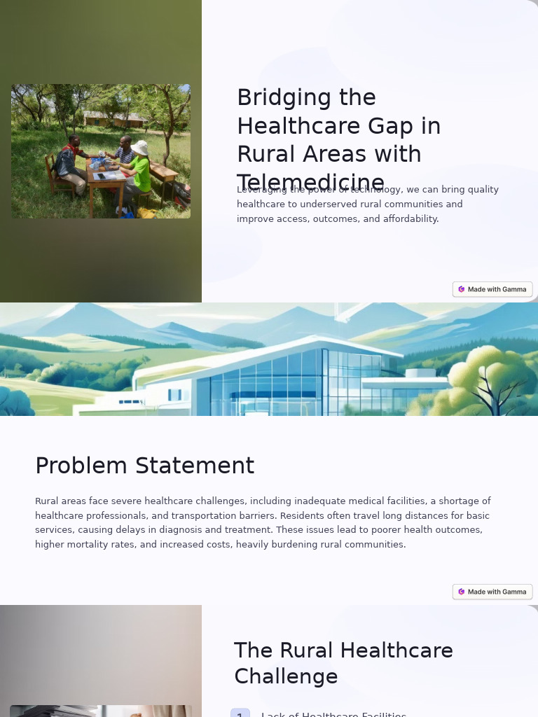 Telemedicine Solutions for Rural Healthcare | PDF | Health Care ...