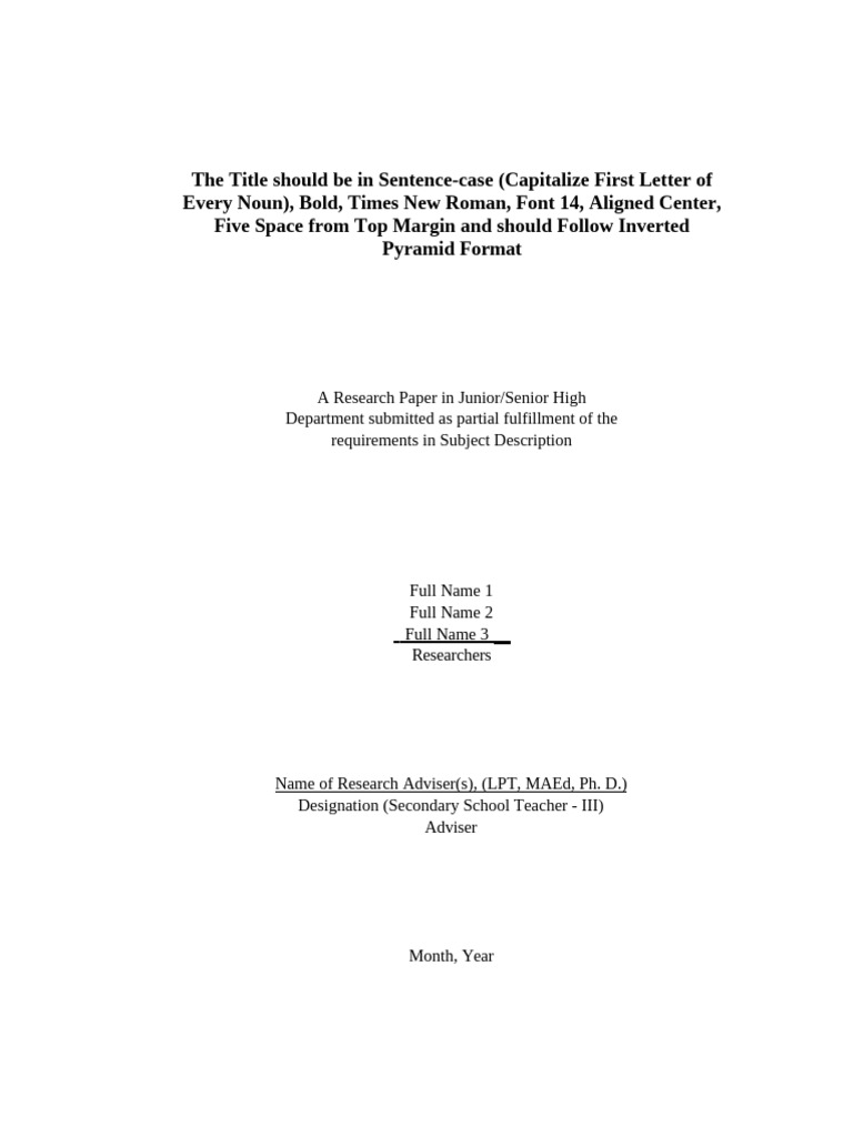 Research Paper Formatting Guidelines | PDF | Sampling (Statistics)