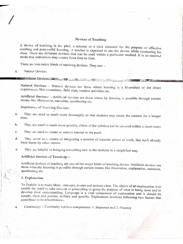 Devices of Teaching | PDF
