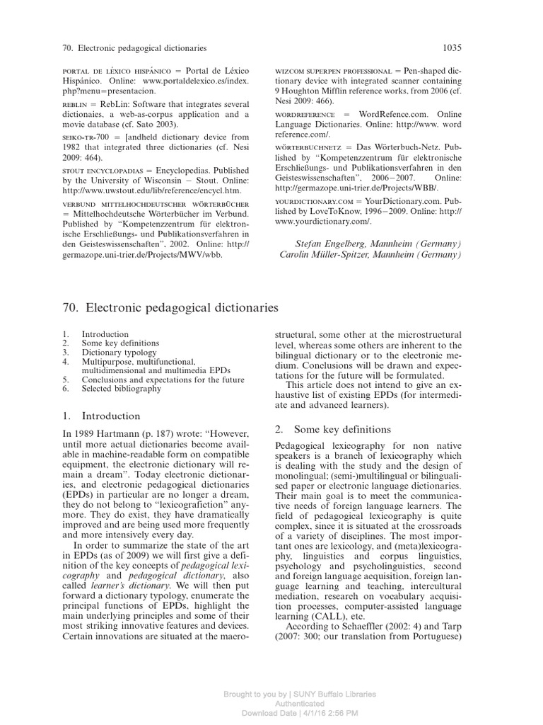 Electronic Pedagogical Dictionaries | PDF | Lexicography | Multilingualism