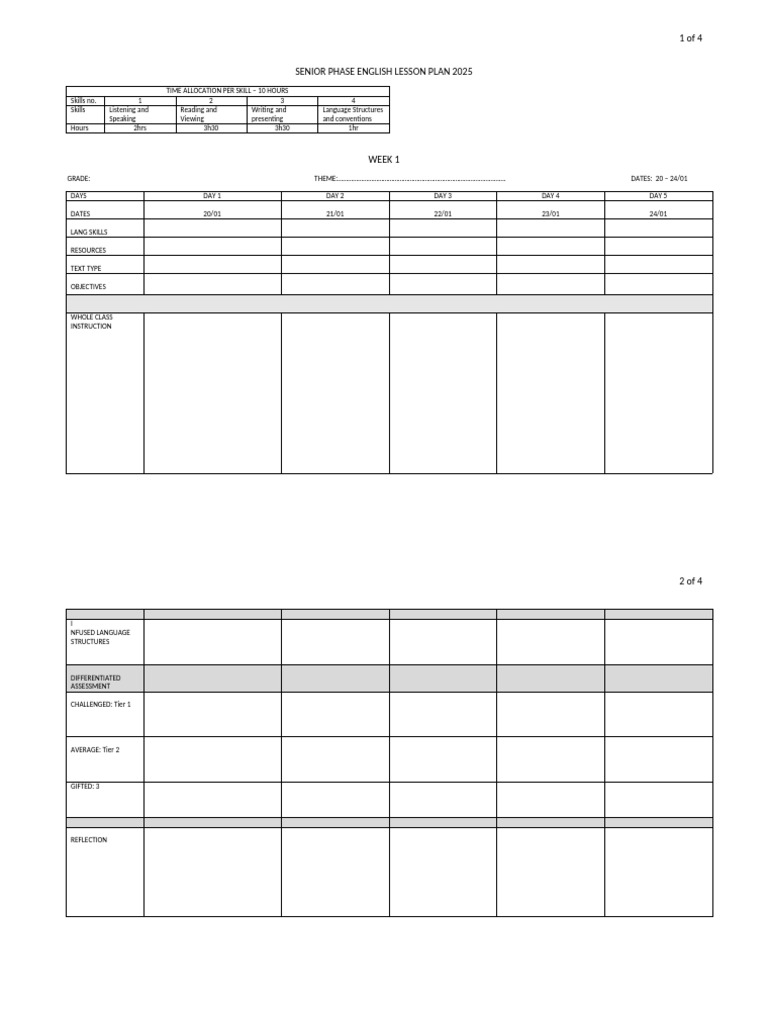 SP Lesson Plan 2025 Template - 113326 | PDF