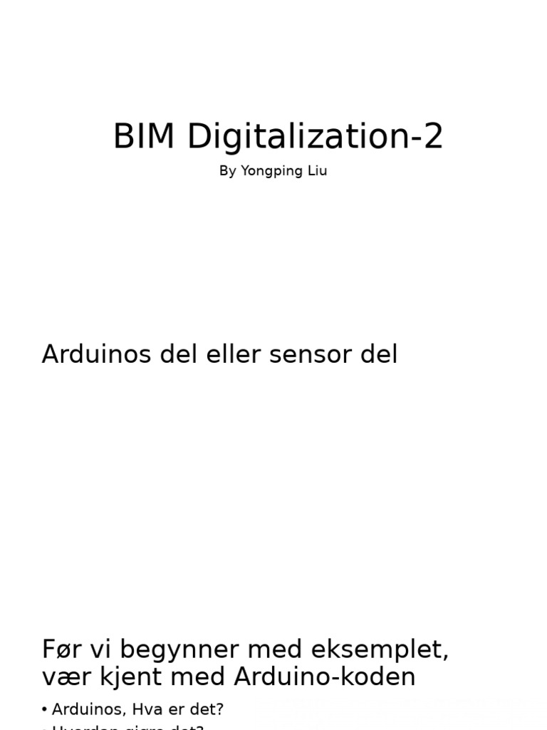 Bim Unreal Digital Twin - Lecture11 | PDF | Arduino | Computer Engineering