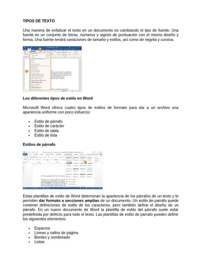 Tipos de Texto | PDF | Escritura | Informática