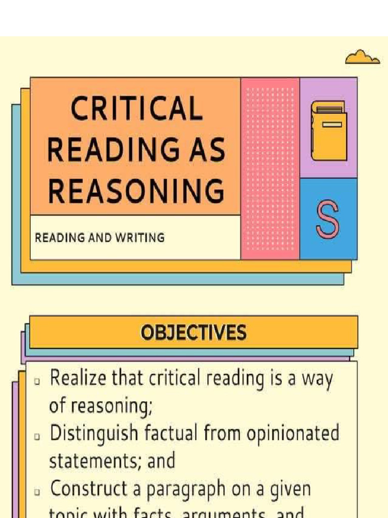 Critical Reading As A Form of Reasoning | PDF | Argument | Reason