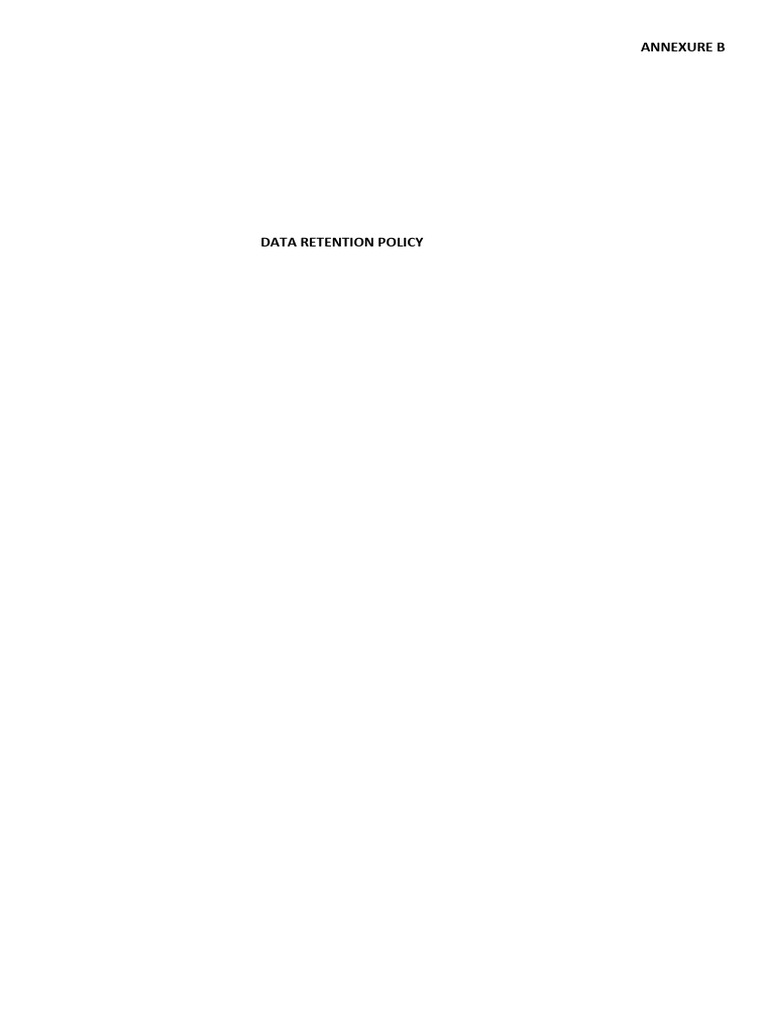 IHCL_Data_Retention_Policy | PDF | Employment | Privacy