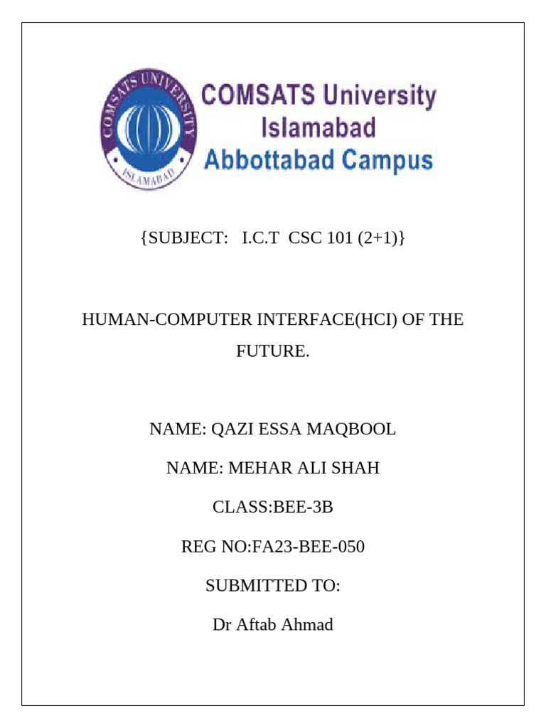 report of ict lab essa mehrwawff_113447 | PDF | Human–Computer ...