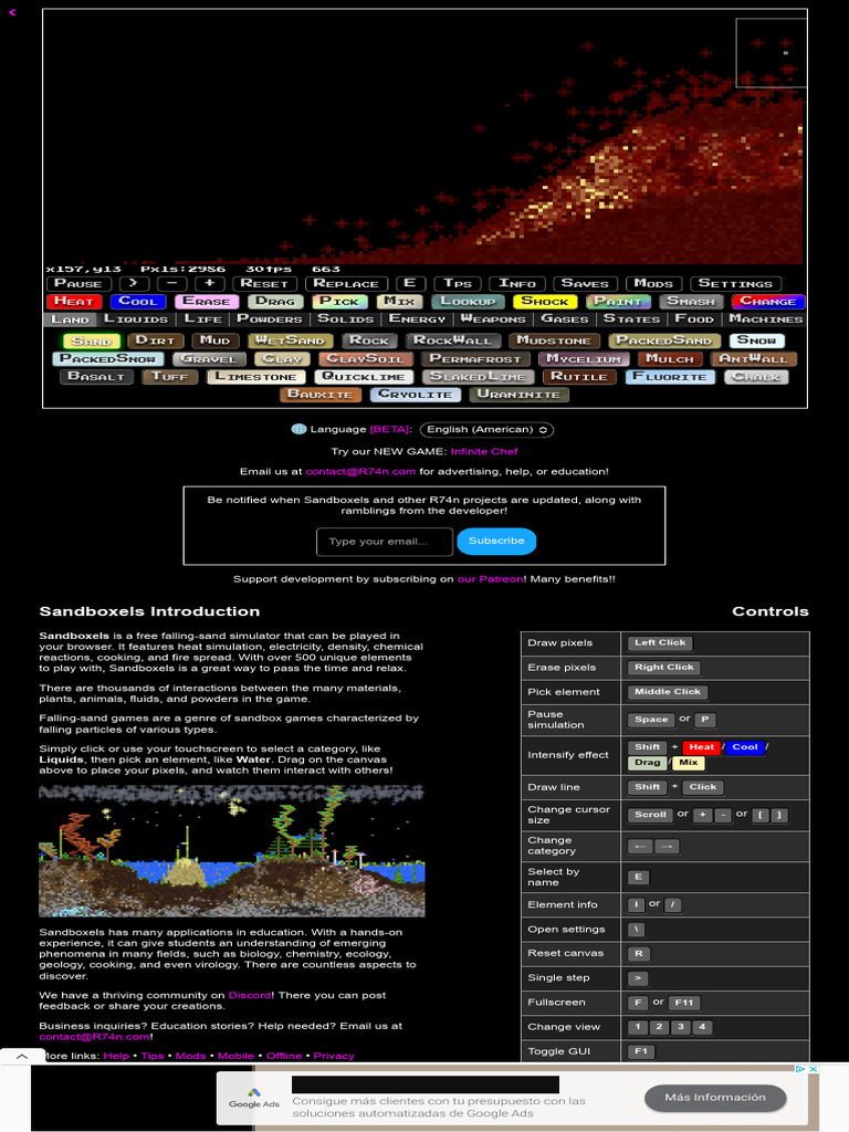 Sandboxels - Experiment With Pixel | PDF