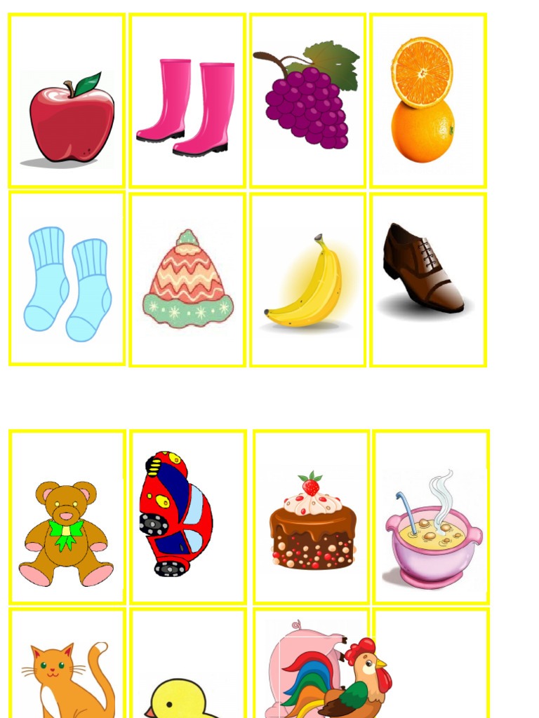 Memorice Animales Fruta Ropa | PDF