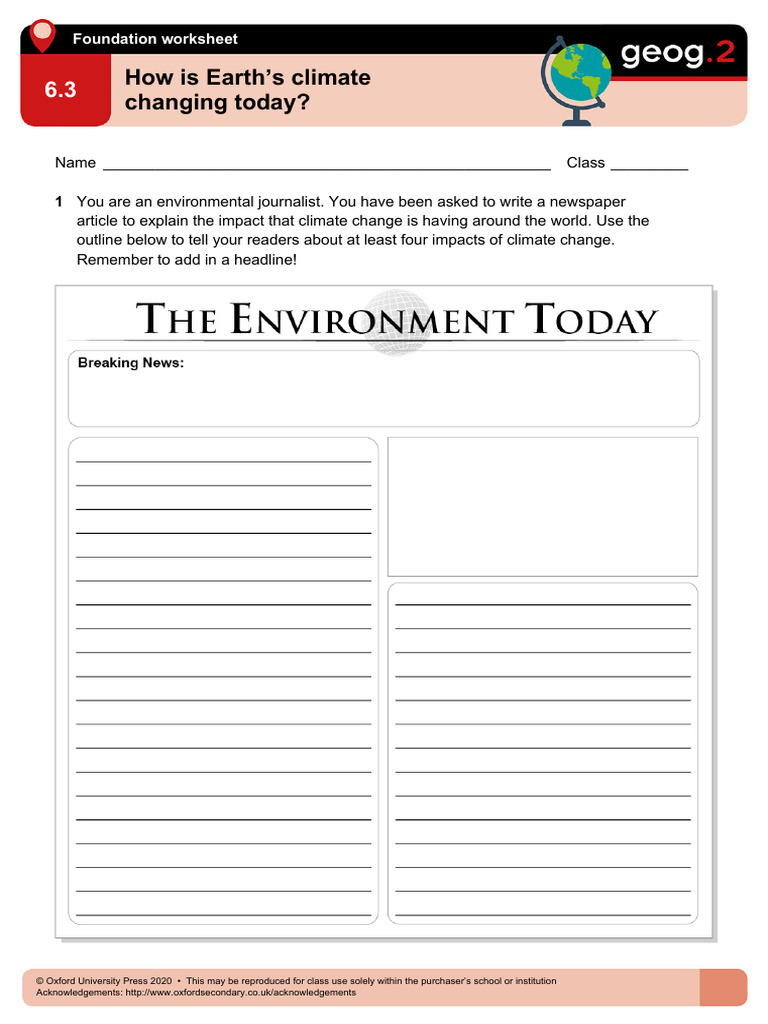 6.3 Foundation Worksheet | PDF