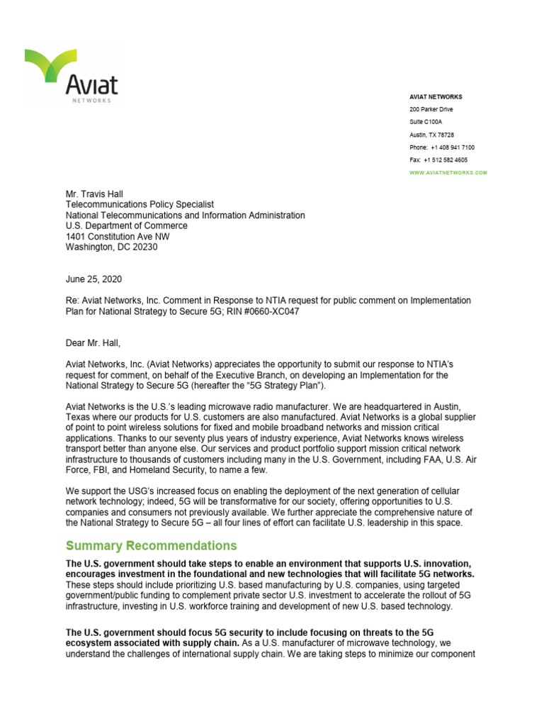 Aviat Networks' 5G Strategy Recommendations | PDF | Computer Security ...