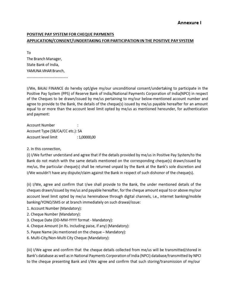 PPS For Cheque Payments | PDF | Cheque | Payments