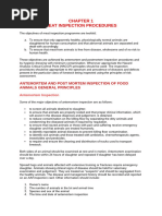 Chapter 1 Meat Inspection Procedures | PDF | Animal Slaughter | Meat