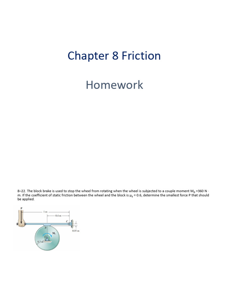 Ch08 Friction Problems | PDF