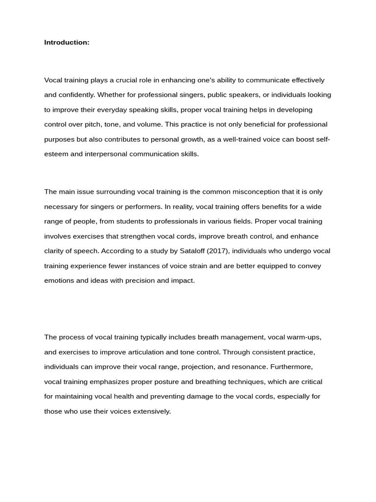 Introduction | PDF | Vocal Pedagogy | Human Voice