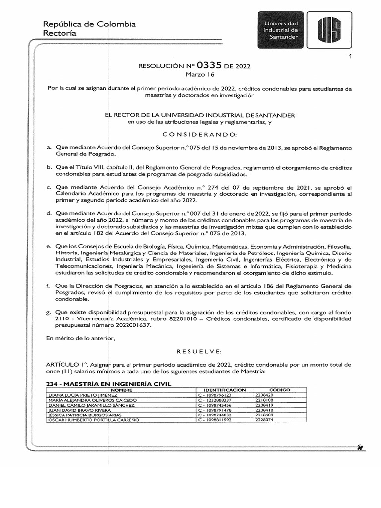 Res. N° 0335 de 2022 | PDF