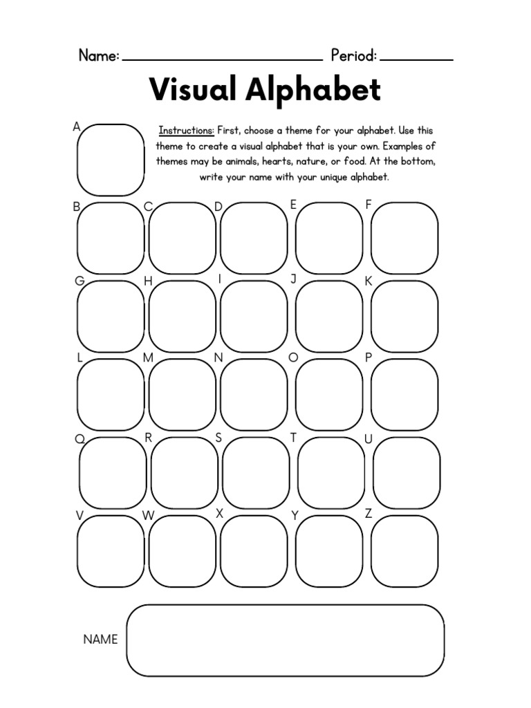 Visual Alphabet Worksheet | PDF