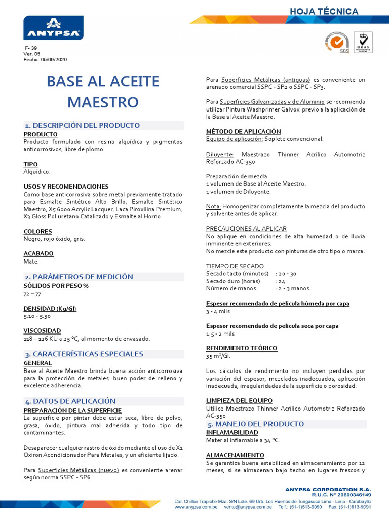 Base Al Aceite Maestro | PDF | Pintar | Materiales