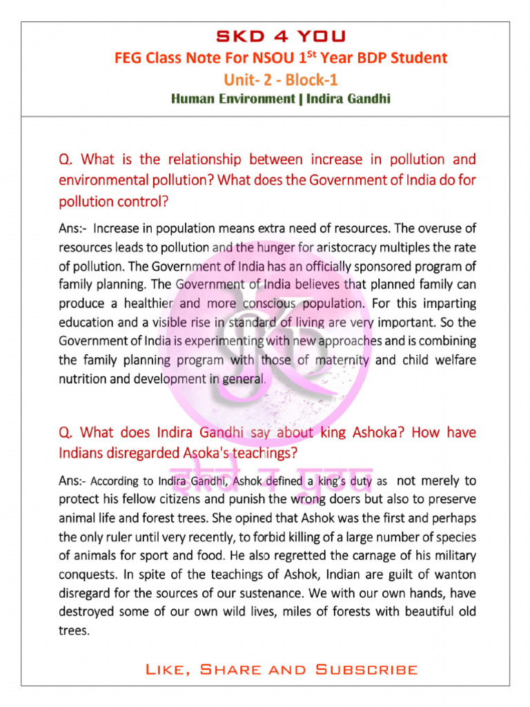 FEG Unit-2 Human Environment-SKD4YOU_unlocked | PDF