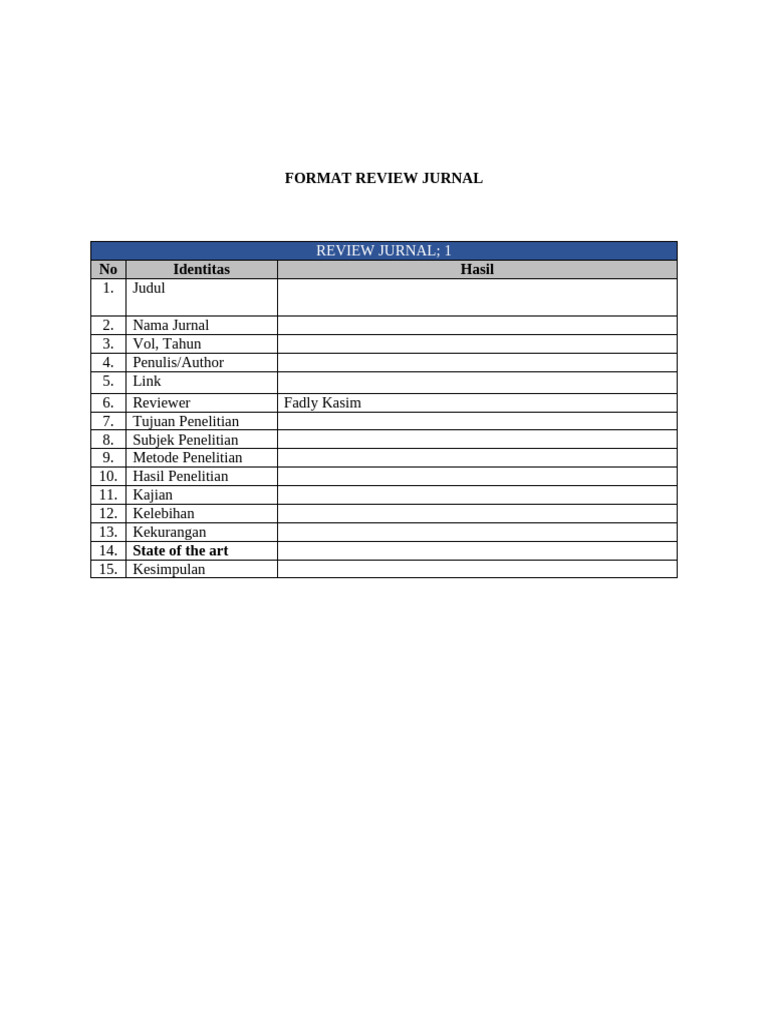 Format Review Jurnal | PDF