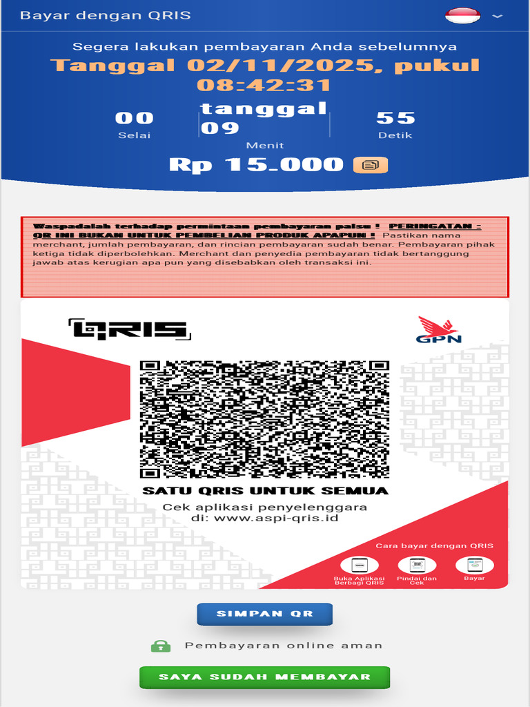 Transaksi Setoran QRIS MOBILE | PDF