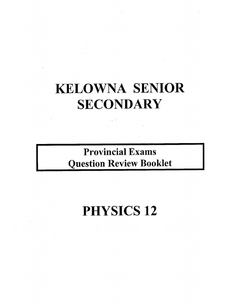 Phys 12 Blue Book | PDF