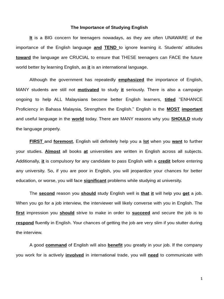 Benefits of Learning English | PDF | English Language | Human Communication