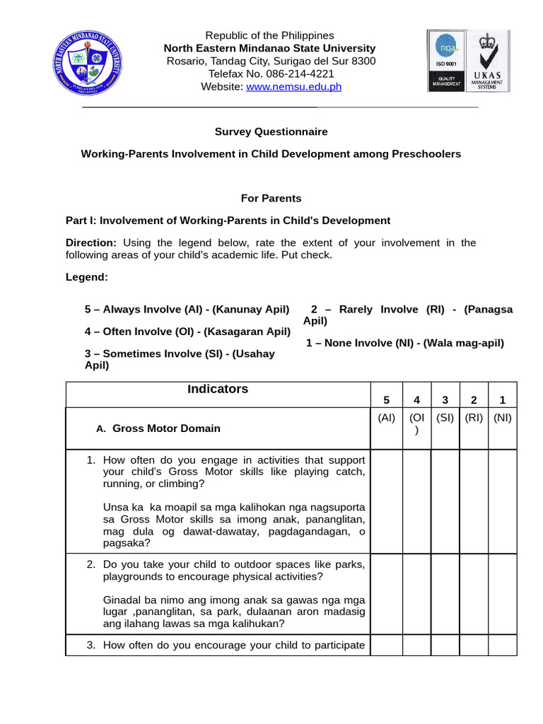 RESEARCH2 Questionnaire For The Study | PDF