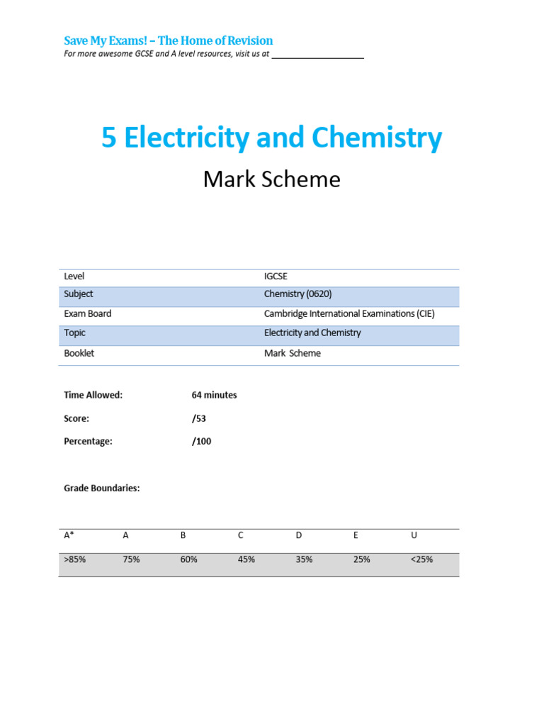 Electricity and Chemistry | PDF