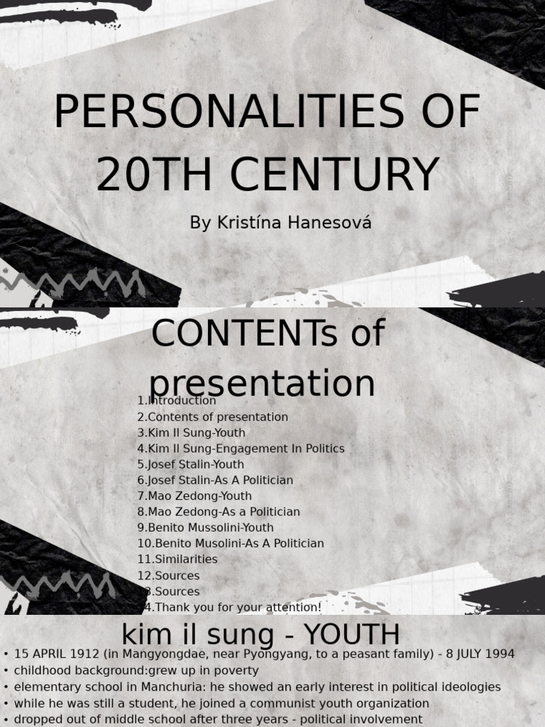 Personalities of 20th Century | PDF | Communism | Ideologies
