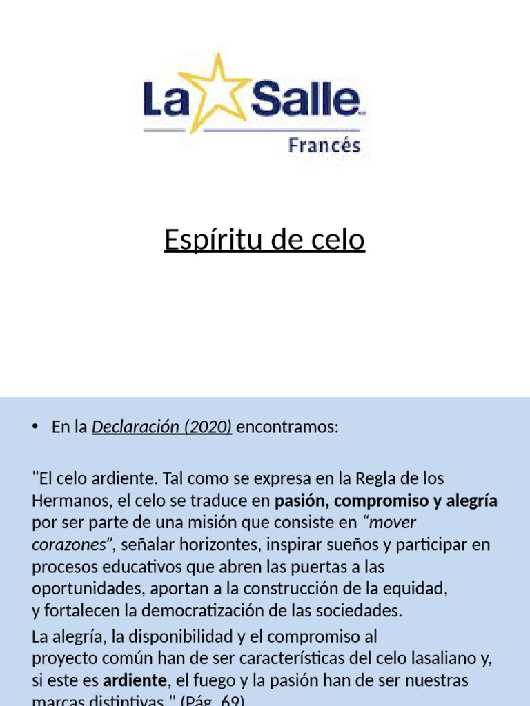 Presentación espiritu de celo | PDF