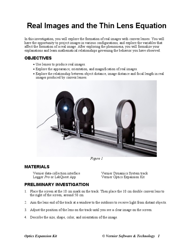 OEK-02-Real Images and Thin Lens Equation | PDF | Lens (Optics) | Optics