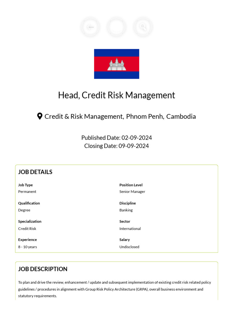 Maybank Jobs_Credit Risk Management | PDF | Risk Management | Policy