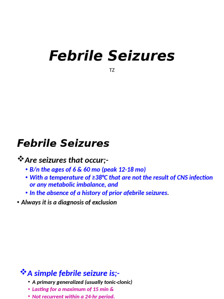 6. Febrile Seizures | PDF | Epilepsy | Clinical Medicine