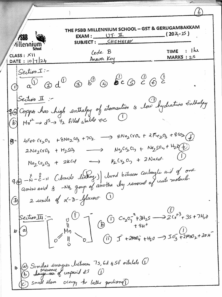 STD 12 Chemistry Ut2 Ak (24-25) Set 2 | PDF