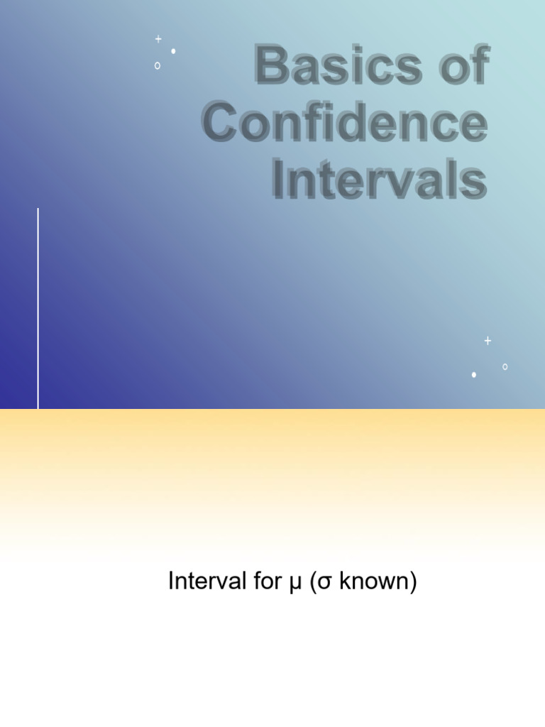 Understanding Confidence Intervals | PDF | Confidence Interval ...