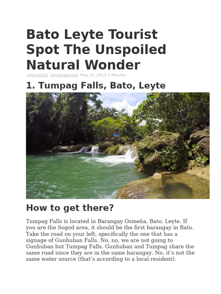 Bato Leyte's Hidden Tourist Gems | PDF