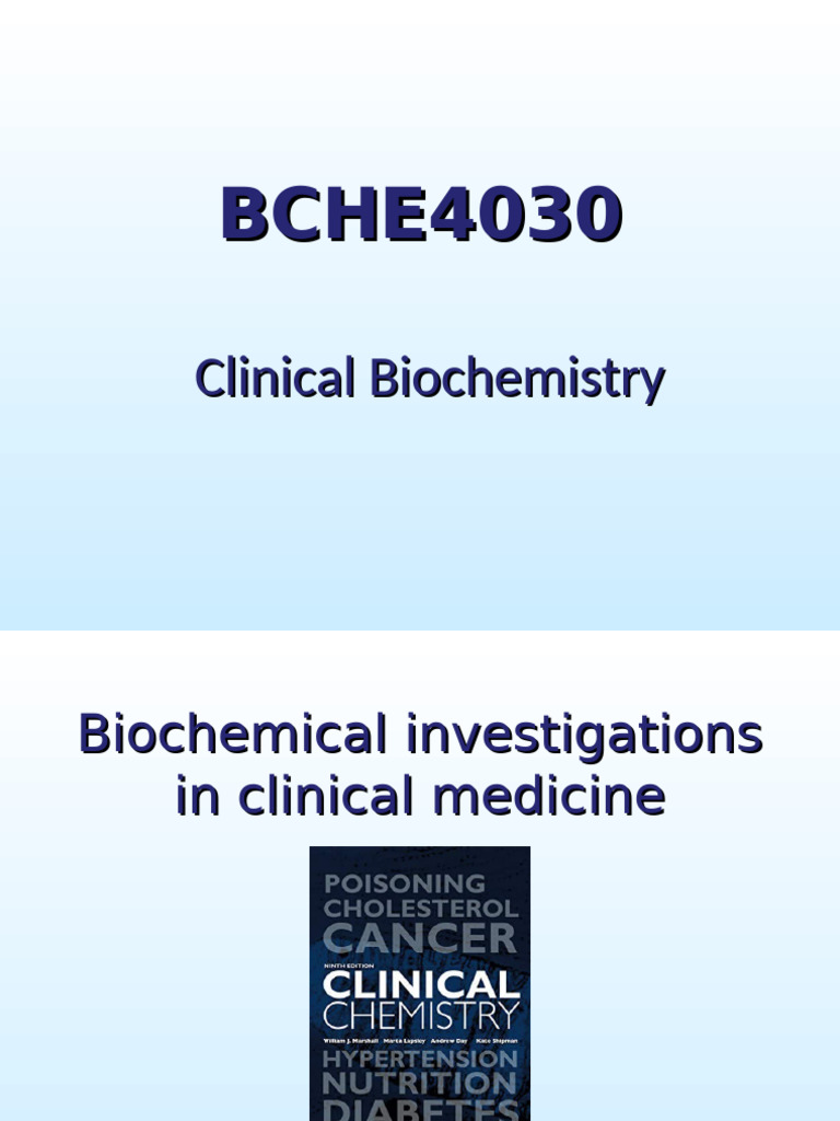 BCHE4030-2223-overview of Clinical Biochemistry (Student Version) | PDF ...