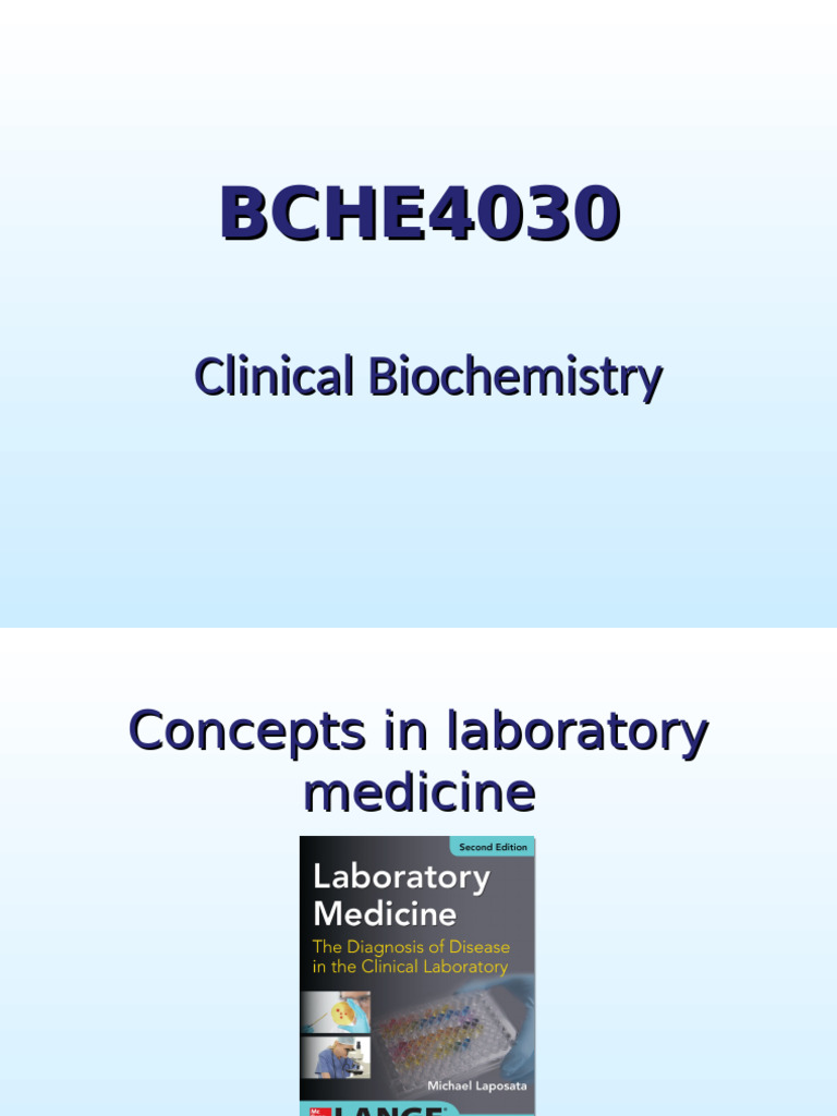 BCHE4030-2223-concepts in Laboratory Medicine (Student Version) | PDF ...