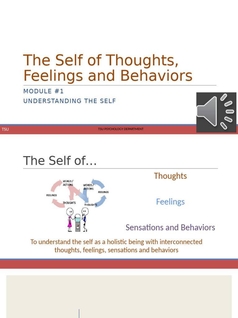 MODULE 1 the Self of Thoughts, Feelings and Behaviors - Copy (1) | PDF ...
