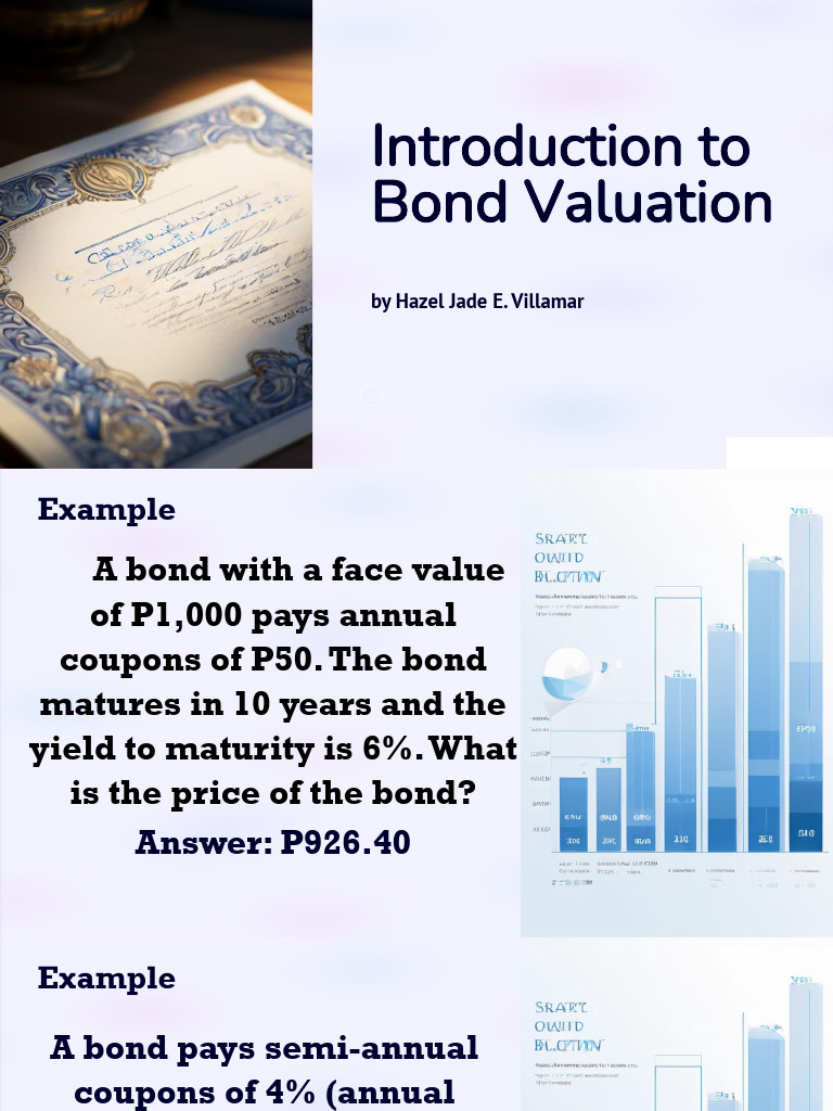 EXAMPLES - Introduction To Bond Valuation | PDF