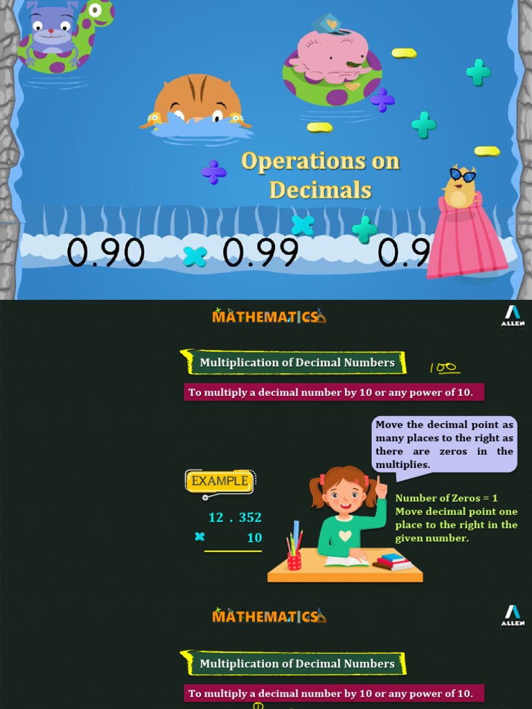 Multiplication of decimal numbers and Division of decimal numbers SG ...
