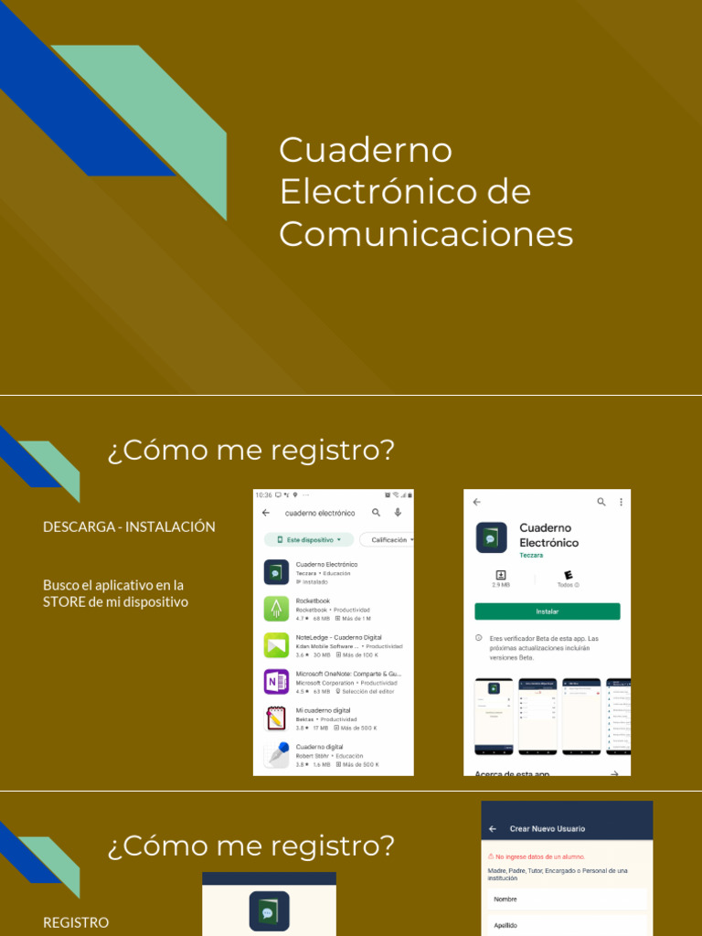CUADERNO DE COMUNICACIONES ELECTRONICO TUTORIAL Registro Padres | PDF