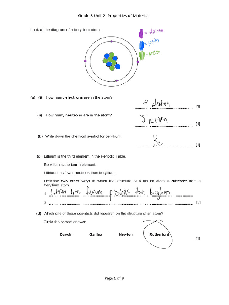 Unit 2 - Properties of Materials QP | PDF