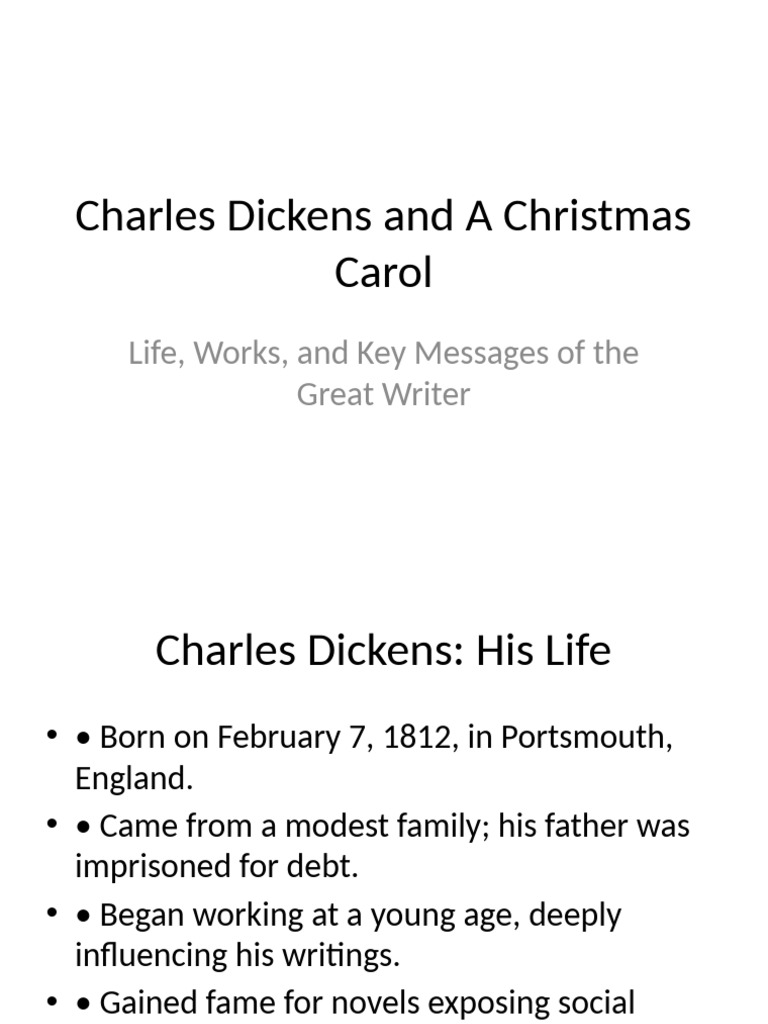 Charles Dickens & A Christmas Carol | PDF