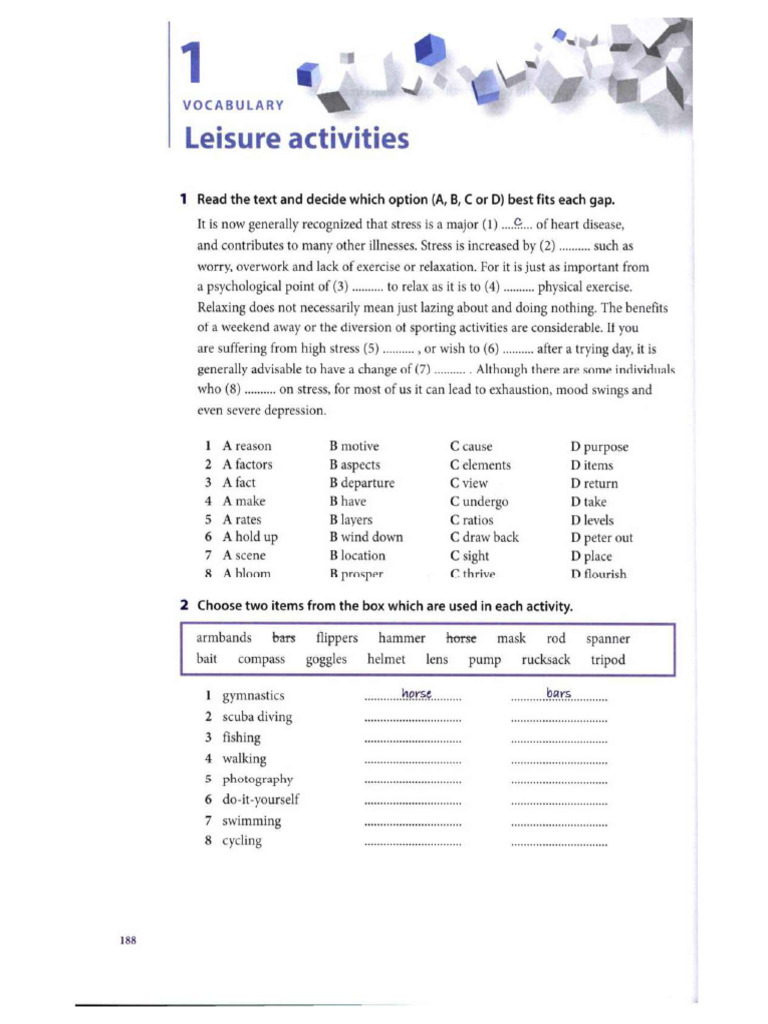 C1 Leisure Activities | PDF