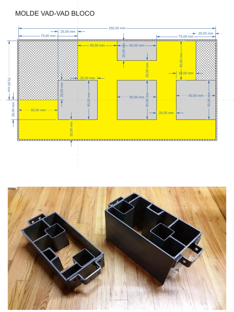 VAD-VAD Block Mold Dimensions | PDF