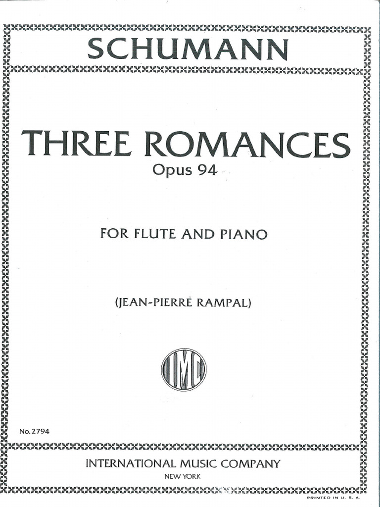 3 Romances Schumann | PDF
