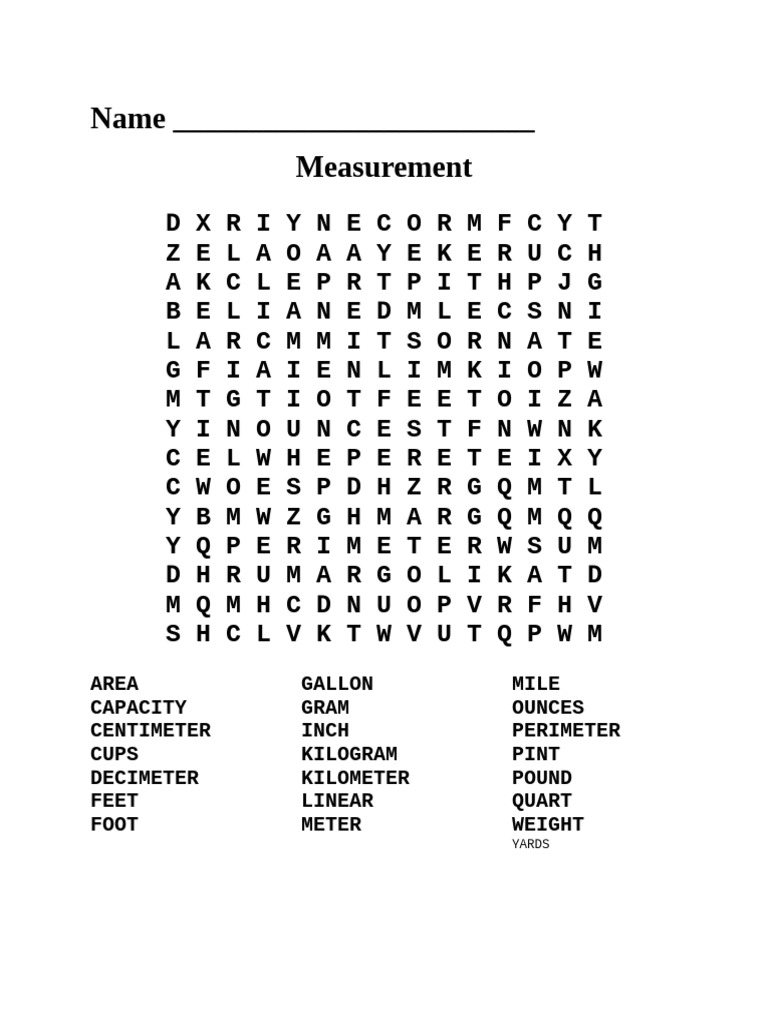 Measurement Units Reference Guide | PDF